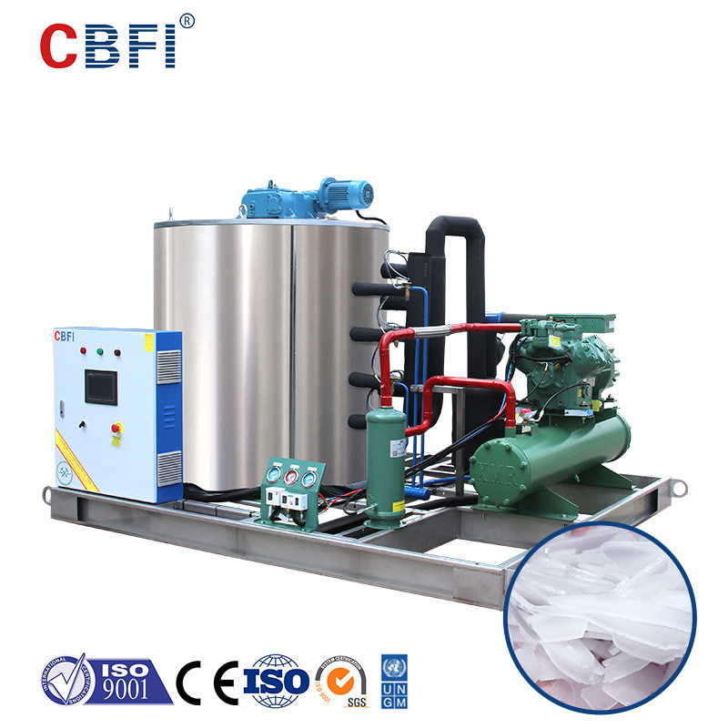 Industrial 10 Ton Flake Ice Machine Fully Automatic Ice Production ...