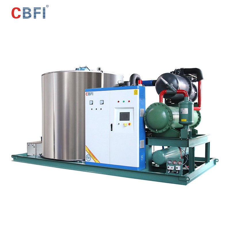 30 Tons Large Flake Ice Machine For Fishery Concrete With Rake Storage ...