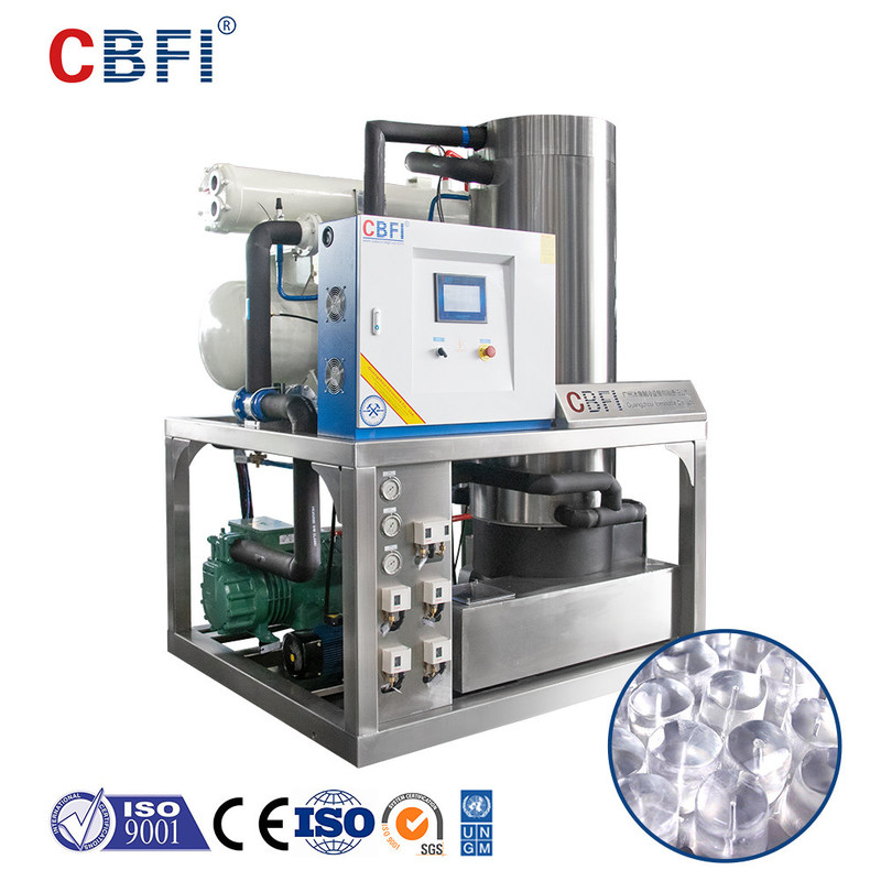5 Tons / Day Ice Tube Machine Large Output R507 R404a Refrigerant Tube ...