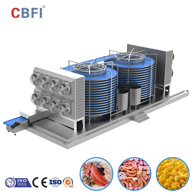 Stainless Steel Quick Double Spiral Freezer For Industrial Shock ...