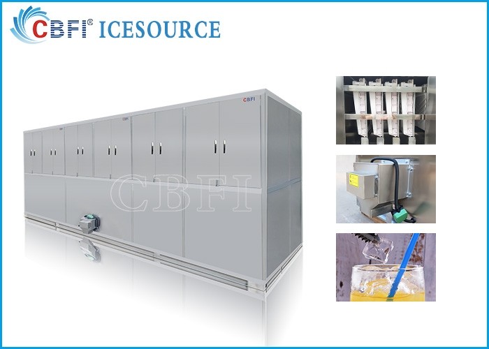 10 tons Easy Operation Edible Ice Cube Making Machines Large Production